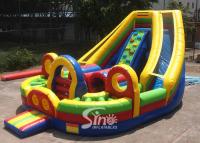 China Outdoor Commercial Grade Kids Big Inflatable Obstacle With Double Slide Fit For Inflatable Rental for sale
