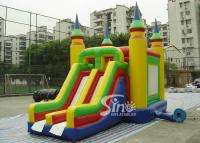 China Bright Colored Small Inflatable Bouncy Castles With Slide  for Children for sale