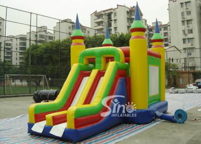 China Bright Colored Small Inflatable Bouncy Castles With Slide  for Children for sale