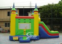 China Bright Colored Small Inflatable Bouncy Castles With Slide  for Children for sale