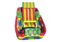 China Commercial Giant Inflatable Obstacle Slide 12m x 7.6m for Kids Outdoor Play for sale