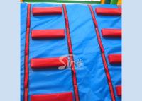 China 12m Long Outdoor Kids Jungle Inflatable Obstacle Course With Big Fun Slide for sale