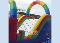 China Commercial Grade Rainbow Kids Inflatable Obstacle Course Form Sino Inflatables for sale