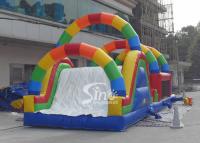 China Commercial Grade Rainbow Kids Inflatable Obstacle Course Form Sino Inflatables for sale