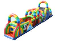China 21m Long Colorful Children Boot Camp Inflatable Interactive Game Made In Sino Inflatables for sale