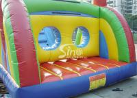 China 21m Long Colorful Children Boot Camp Inflatable Interactive Game Made In Sino Inflatables for sale