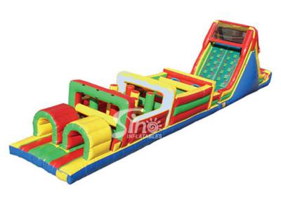 China Commercial Inflatable Obstacle Course 22m x 4m x 6m PVC Tarpaulin CE Certified for sale