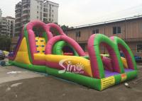 China Outdoor Colorful Kids Inflatable Interactive Game With Big Double Slide for sale