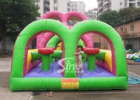 China Outdoor Colorful Kids Inflatable Interactive Game With Big Double Slide for sale