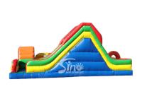 China Amazing Multifunction Commercial Kids Inflatable Obstacle With Big Slide for sale