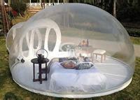 China 4m dome clear inflatable camping bubble tent with capsule tunnel for sale