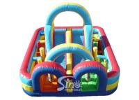 China Great Fun Giant Outdoor Colorful Kids Inflatable Interactive Game For Amusement for sale