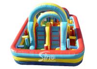 China Great Fun Giant Outdoor Colorful Kids Inflatable Interactive Game For Amusement for sale