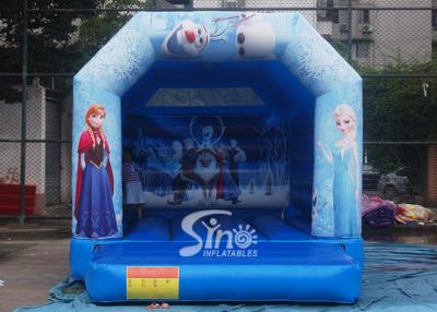 China Commercial Grade Kids Frozen Bouncy Castle 610g/m2 PVC Tarpaulin with Roof for sale