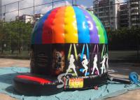 China Commercial Inflatable Disco Dome Bouncy Castle with LED Light Hooks for Indoor Outdoor Parties for sale