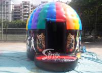 China Commercial Inflatable Disco Dome Bouncy Castle with LED Light Hooks for Indoor Outdoor Parties for sale