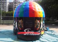 China Commercial Inflatable Disco Dome Bouncy Castle with LED Light Hooks for Indoor Outdoor Parties for sale