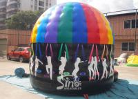 China Commercial Inflatable Disco Dome Bouncy Castle with LED Light Hooks for Indoor Outdoor Parties for sale