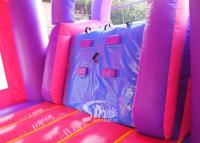 China 4in1 Pink Kids Party Inflatable Princess Bounce House with Slide 610g PVC for sale
