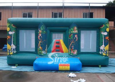 China 6x5m Commercial Inflatable Jumping Castle with Climbing Tower 610g PVC for sale