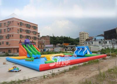 China 25x20m Large Inflatable Water Park for Kids and Adults with Pool and Slides for sale