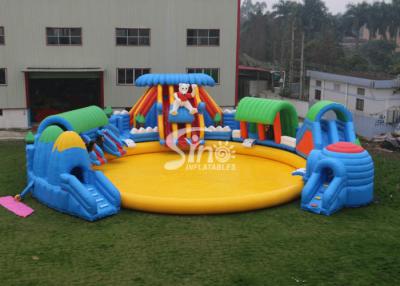 China Custom Giant Inflatable Water Park 15m Pool 19m Total for Kids Adults Commercial Use for sale