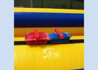 China 10m Long Double Lane Kids N Adults Inflatable Bungee Run For Interactive for sale