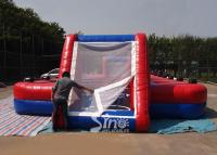 China 12m Long 6vs6 Interactive Giant Inflatable Soccer Sports Field with Aluminium Pipes Gears for sale