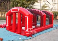 China Outdoor Giant Inflatable Football Obstacle Course 5x3x1.8m with Tent for Kids Games for sale