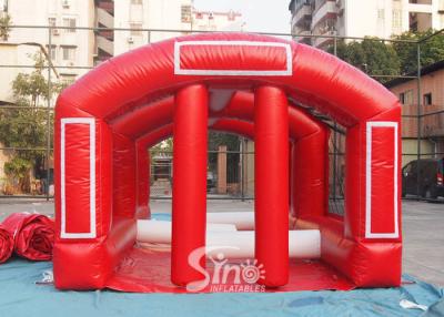 China Outdoor Giant Inflatable Football Obstacle Course 5x3x1.8m with Tent for Kids Games for sale