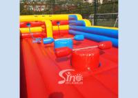 China 3in1 Inflatable Bungee Run with Joust Poles 9.1m x 5.2m for Kids and Adults Commercial Use for sale
