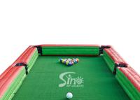 China Giant Human Inflatable Snooker Pool Table 9x6x0.9m with Balls for Outdoor Entertainment for sale