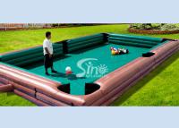 China Giant Human Inflatable Snooker Pool Table 9x6x0.9m with Balls for Outdoor Entertainment for sale