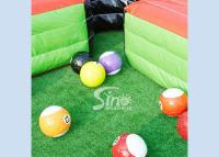 China Giant Human Inflatable Snooker Pool Table 9x6x0.9m with Balls for Outdoor Entertainment for sale