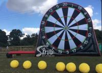 China 4m High Outdoor Giant Inflatable Football Darts Board for Kids Adults Interactive Game 6x4m for sale