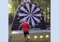 China 4m High Outdoor Giant Inflatable Football Darts Board for Kids Adults Interactive Game 6x4m for sale