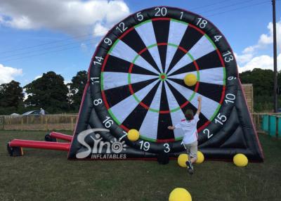 China 4m High Outdoor Giant Inflatable Football Darts Board for Kids Adults Interactive Game 6x4m for sale