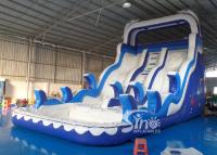 China Double Lanes Inflatable Dolphin Water Slide with Pool EN14960 for Adults and Kids 610g PVC for sale