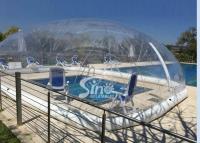 China Commercial Inflatable Pool Cover 15m x 8m Clear PVC Air Tent for Hotels and Gardens for sale