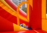 China Commercial Rainbow Bounce House with Slide 5.5m x 5.2m for Kids Outdoor Fun for sale