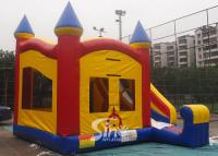 China Commercial Rainbow Bounce House with Slide 5.5m x 5.2m for Kids Outdoor Fun for sale