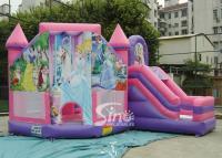 China 6x5m Commercial Inflatable Princess Bouncy Castle with Slide 135kg CE EN14960 for sale