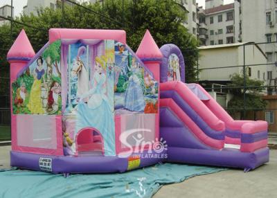 China 6x5m Commercial Inflatable Princess Bouncy Castle with Slide 135kg CE EN14960 for sale