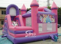 China 6x5m Commercial Inflatable Princess Bouncy Castle with Slide 135kg CE EN14960 for sale