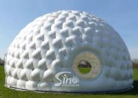 China 10m Diameter White Inflatable Golf Tent with Top Windows and Removable Door for sale
