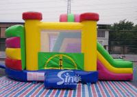 China Commercial Outdoor Kids Inflatable Bouncy Castle with Slide 610g PVC Tarpaulin EN14960 for sale