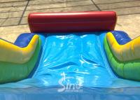 China 4in1 Rainbow Commercial Kids Inflatable Bounce Castle with Slide and Basketball Hoop 18 oz PVC for sale