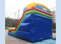 China 5m High Double Lane Inflatable Slide with Arch 0.55mm PVC Tarpaulin for sale
