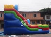 China 5m High Double Lane Inflatable Slide with Arch 0.55mm PVC Tarpaulin for sale