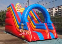 China Popular children happy clown inflatable slide with arch full digitally printed for sale